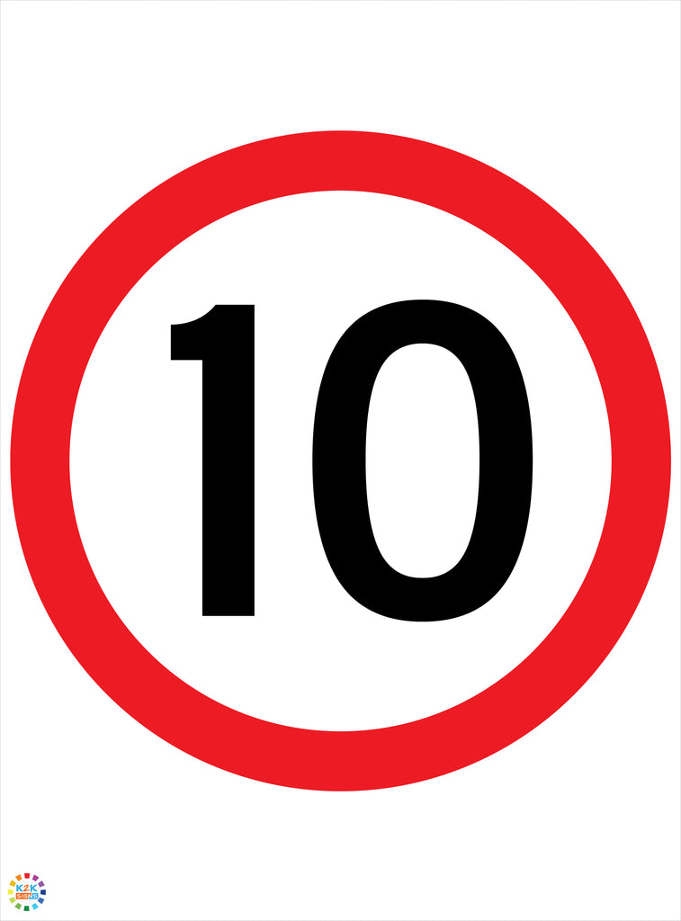 Speed Limit 10 Kph Sign | K2K Signs Australia