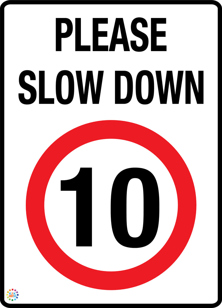 Speed Signs & Shared Zone Signs | K2K Signs Australia