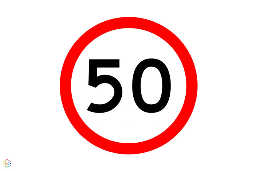 50KM Speed Sign | K2K Signs Australia
