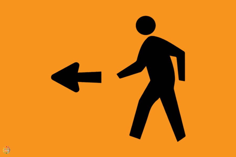 Pedestrian Left Way Sign | K2K Signs Australia