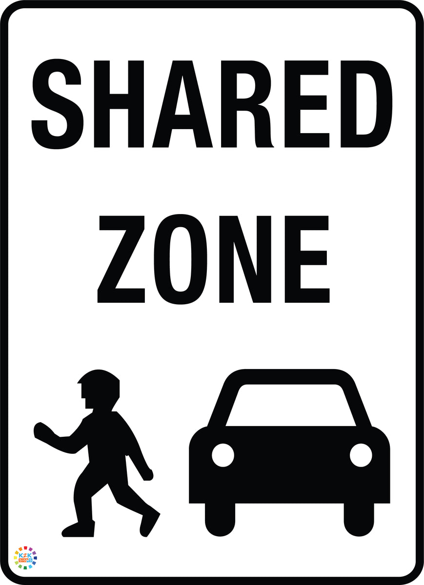 Shared Zone Sign | K2K Signs Australia