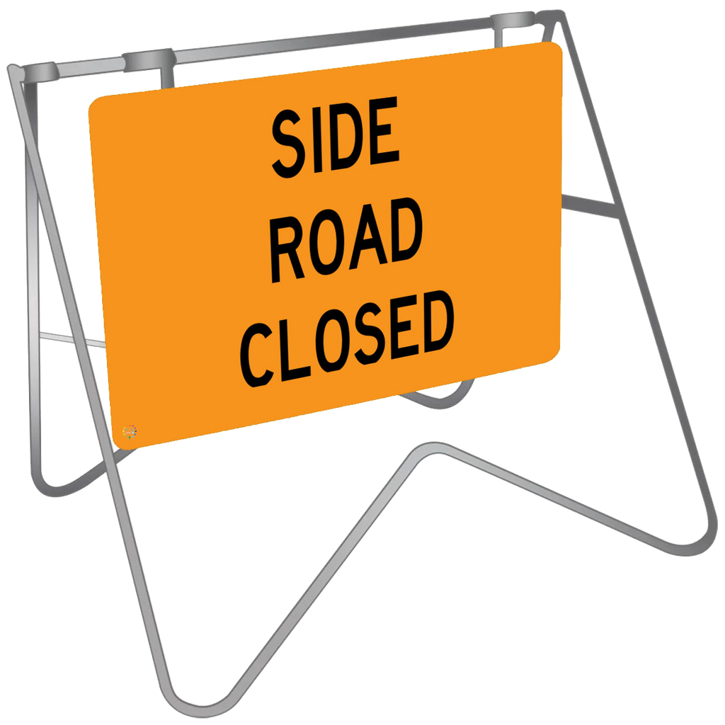 Side Road Closed - Swing Stand & Sign | K2K Signs Australia