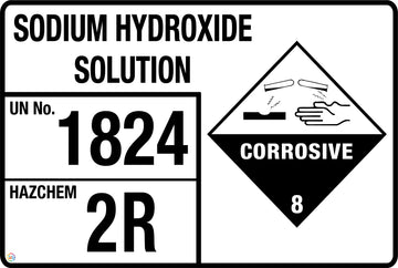 Sodium Hydroxide Solution Signage | K2K Signs Australia