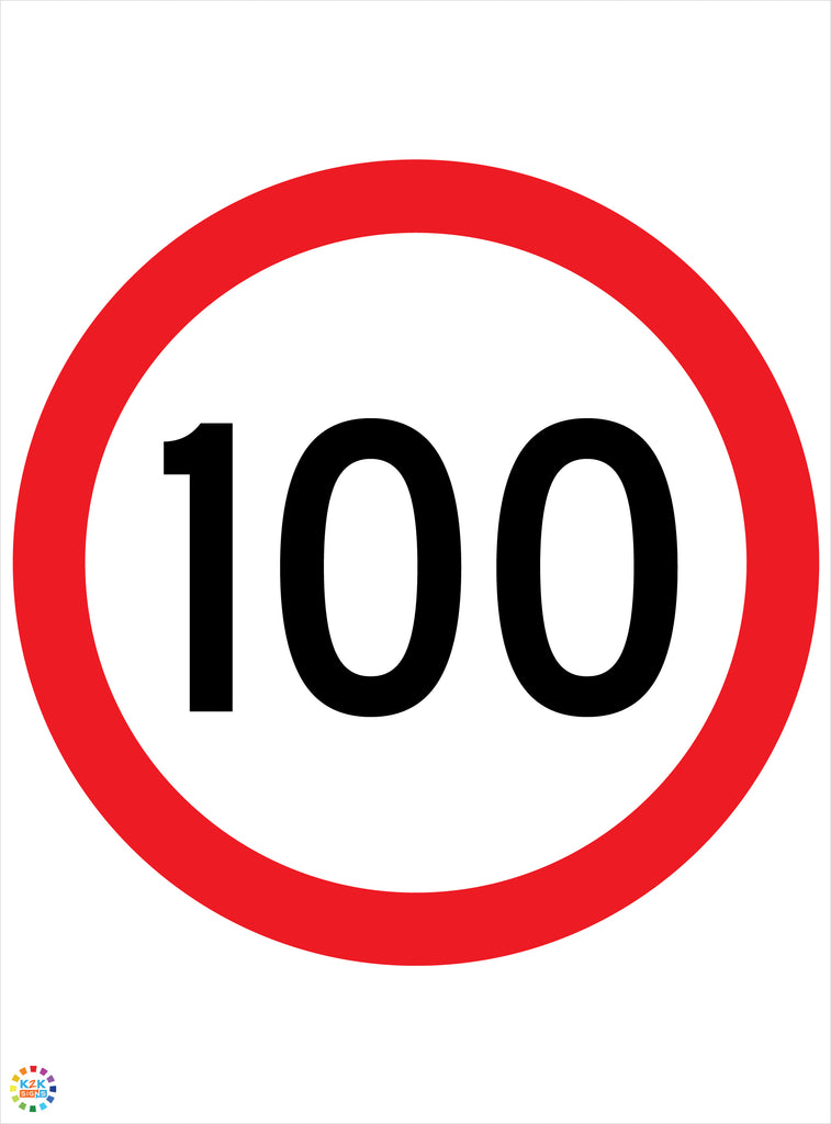 Speed Limit 100 Kph Signage | K2K Signs Australia