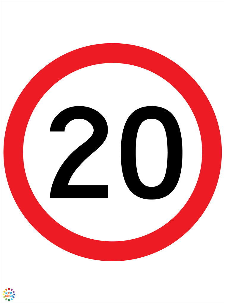 Speed Limit 20 Kph Signage | K2K Signs Australia