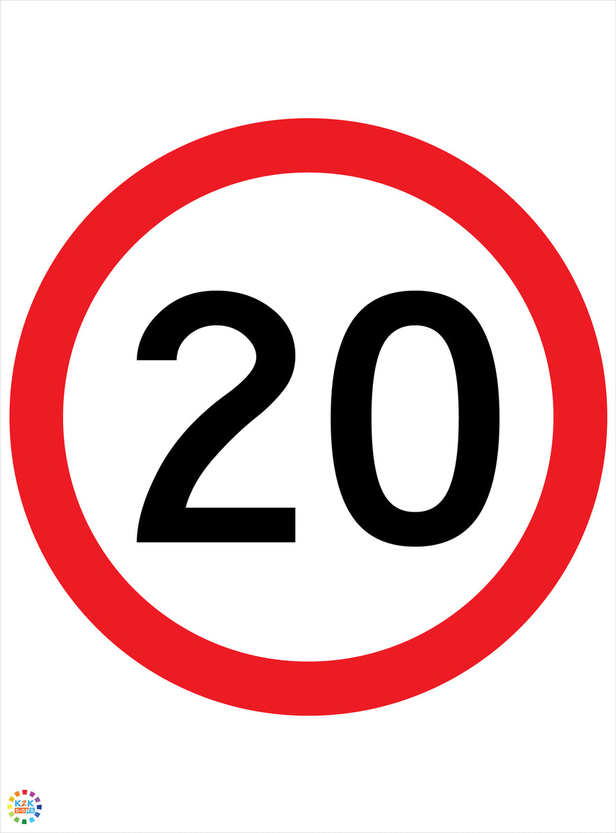 Speed Limit 20 Kph Signage | K2K Signs Australia