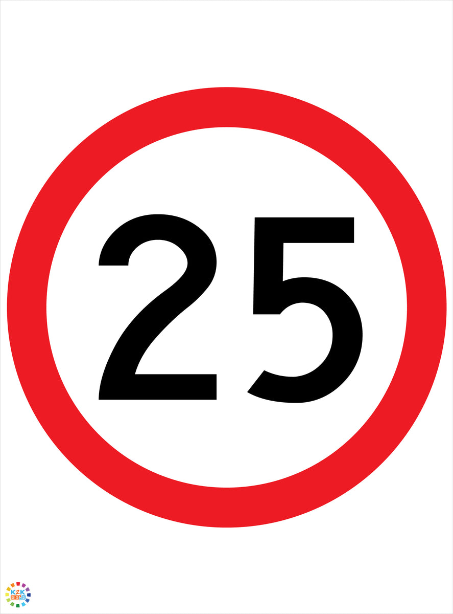 Speed Limit 25 Kph Signage | K2K Signs Australia