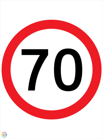 Speed Limit 70 Kph Signage | K2K Signs Australia