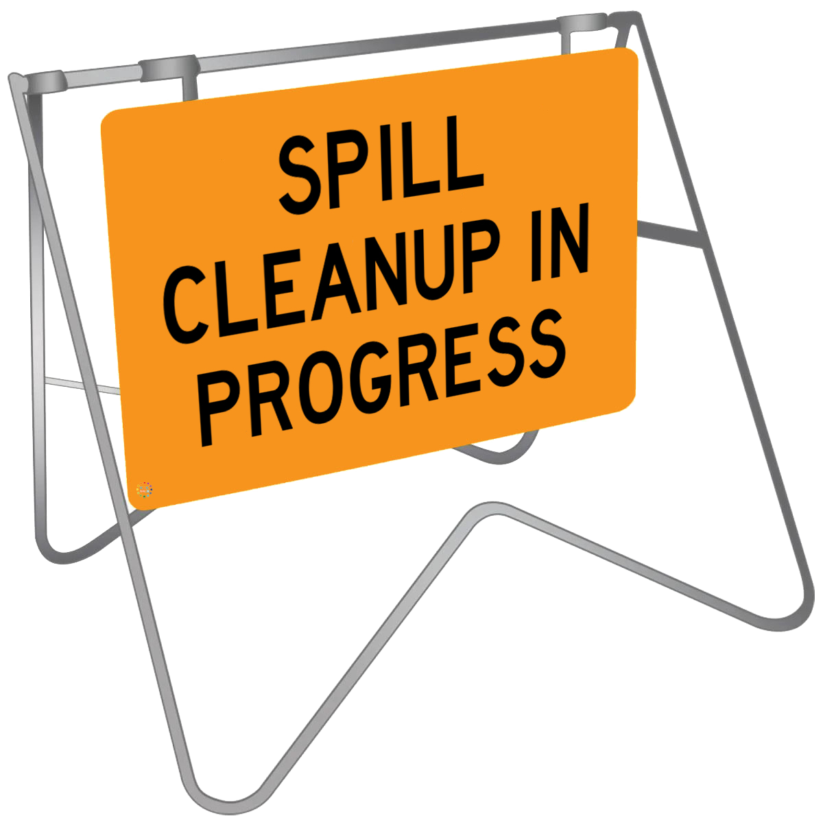 Spill Cleanup In Progress - Swing Stand & Sign| K2K Signs Australia