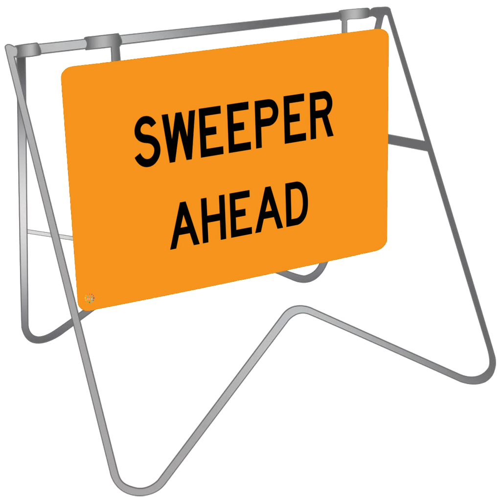 Sweeper Ahead - Swing Stand & Sign | K2K Signs Australia