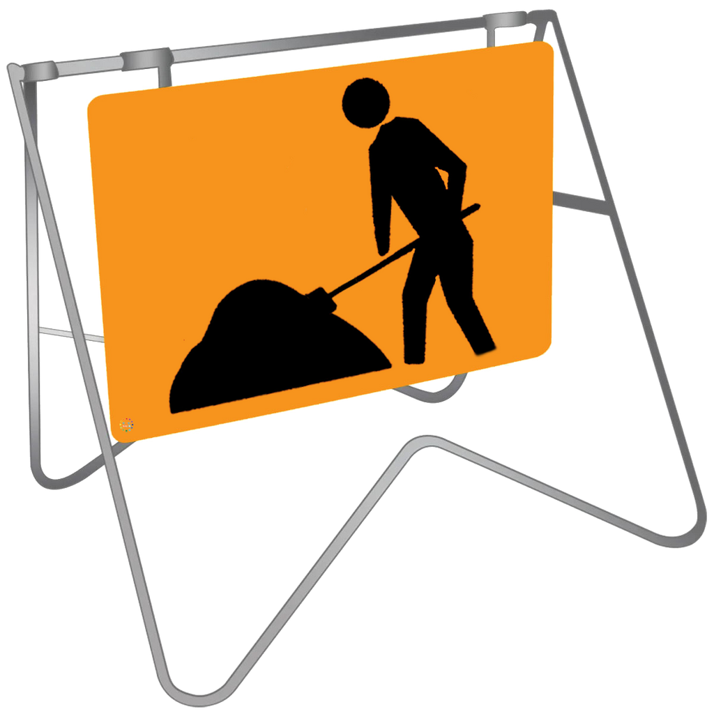 Symbolic Worker - Workman Ahead - Swing Stand & Sign | K2K Signs Australia