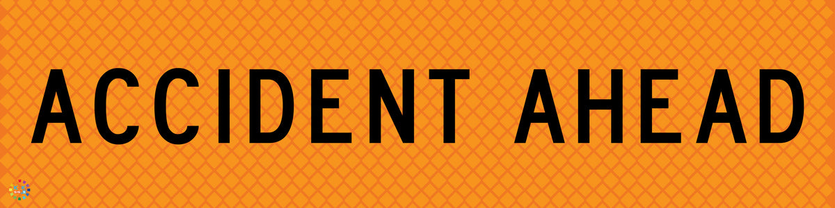 Multi Message Temporary Road Traffic Sign - Accident Ahead – K2K Signs