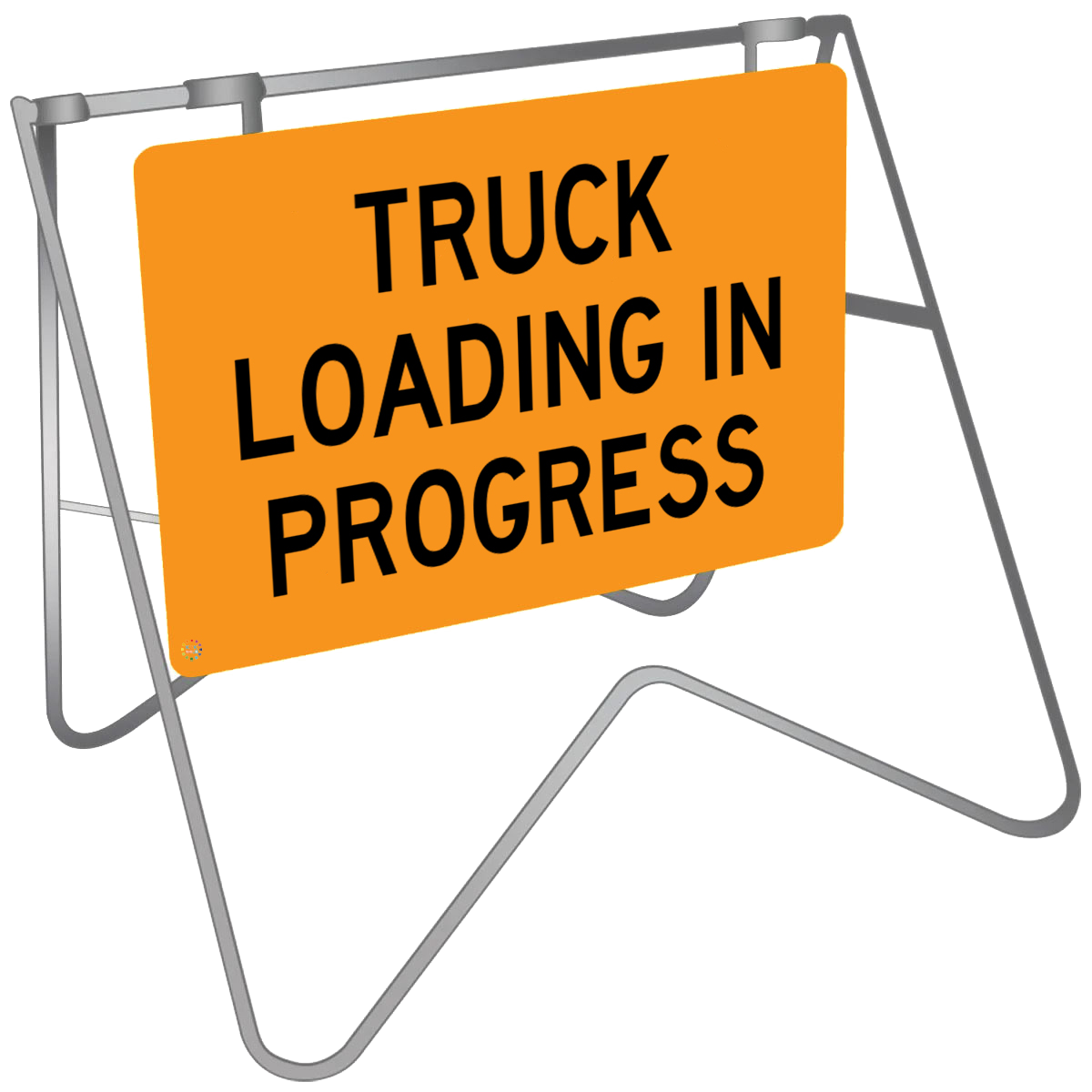 Truck Loading In Progress - Swing Stand & Sign | K2K Signs Australia