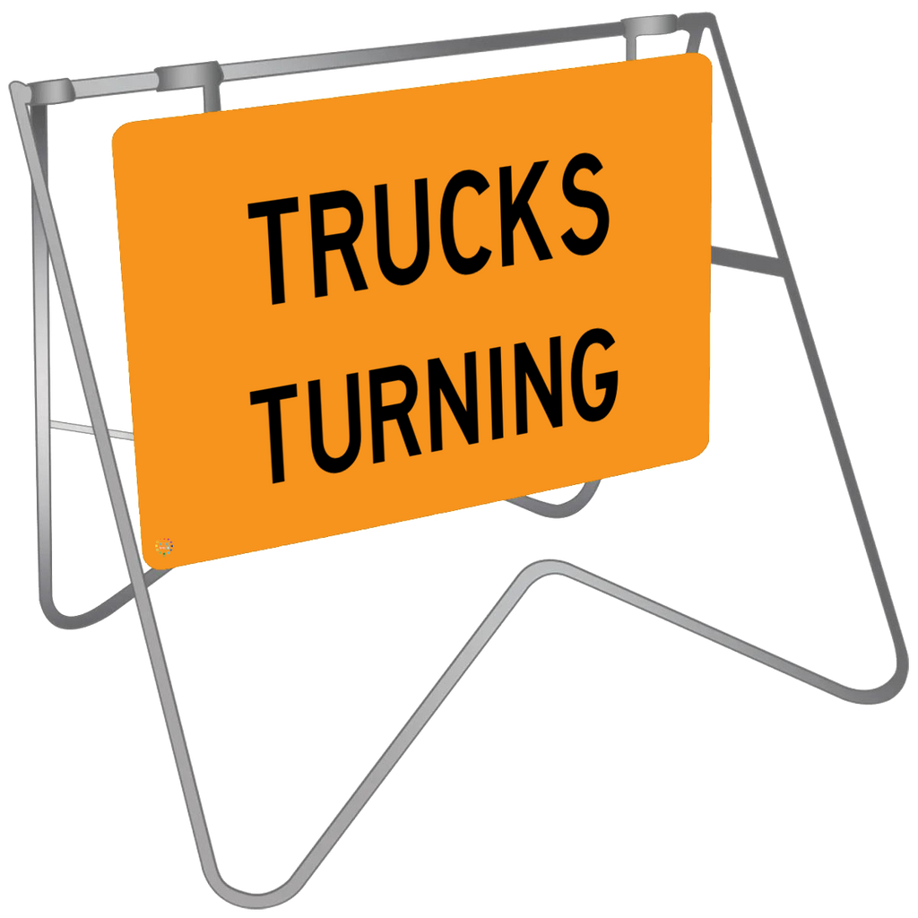 Trucks Turning - Swing Stand & Sign | K2K Signs Australia
