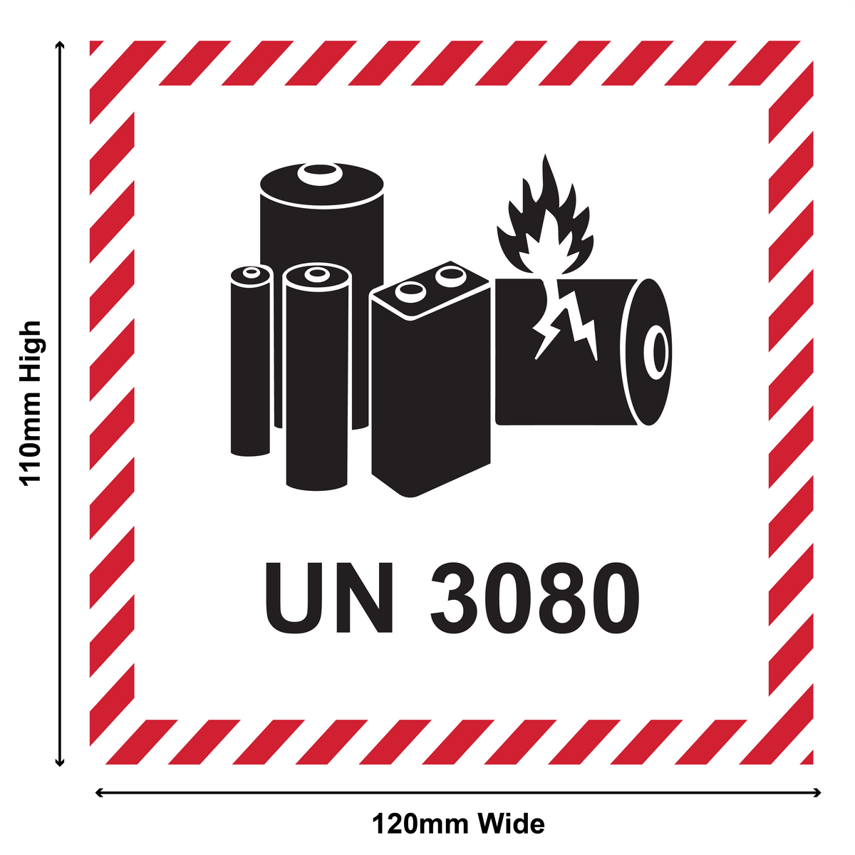 Lithium Battery Mark Labels UN 3080 | K2K SIGNS – K2K Signs