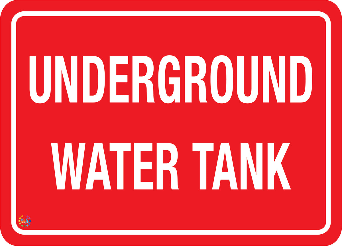 Underground Water Tank Sign | Safety Identification Signage | K2K Signs ...
