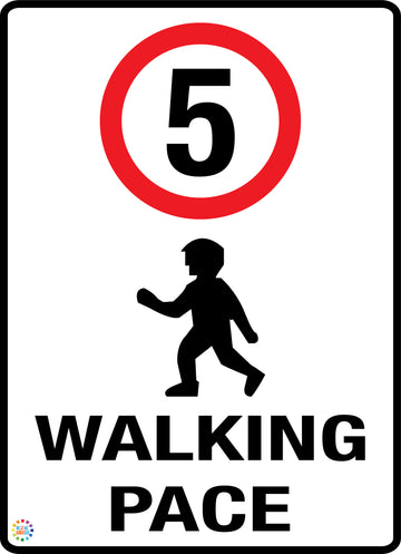 Walking Pace 5 kph Sign | K2K Signs Australia