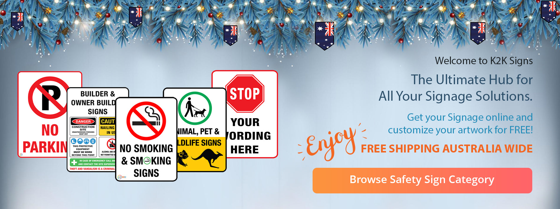 Australian Signs Online Store | K2K Signs