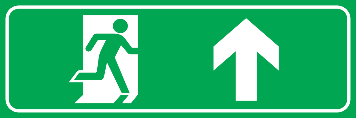 Arrow Up Exit Sign | K2K Signs Australia
