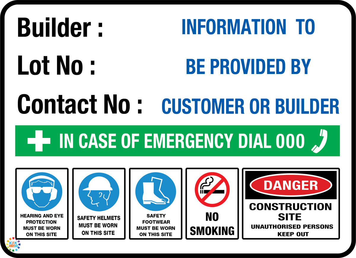 Builder Site Sign With Lot Number | K2K Signs