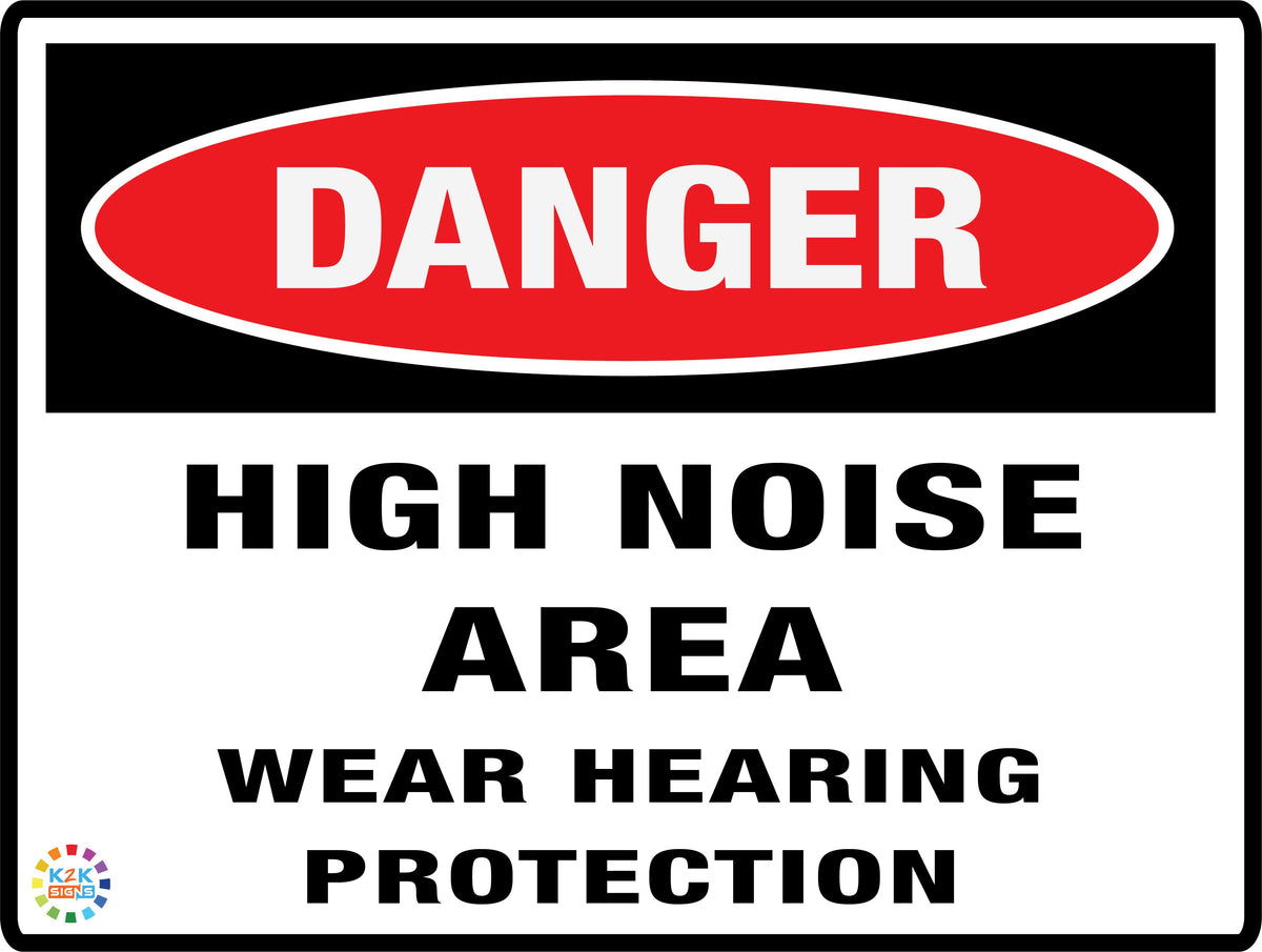 High Noise Area Wear Hearing Protection Sign | K2K Signs Australia