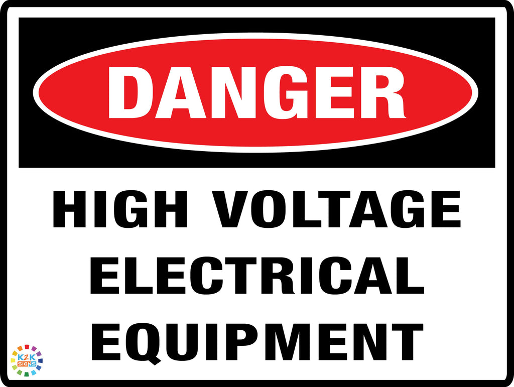 High Voltage Electrical Equipment Sign | K2K Signs Australia