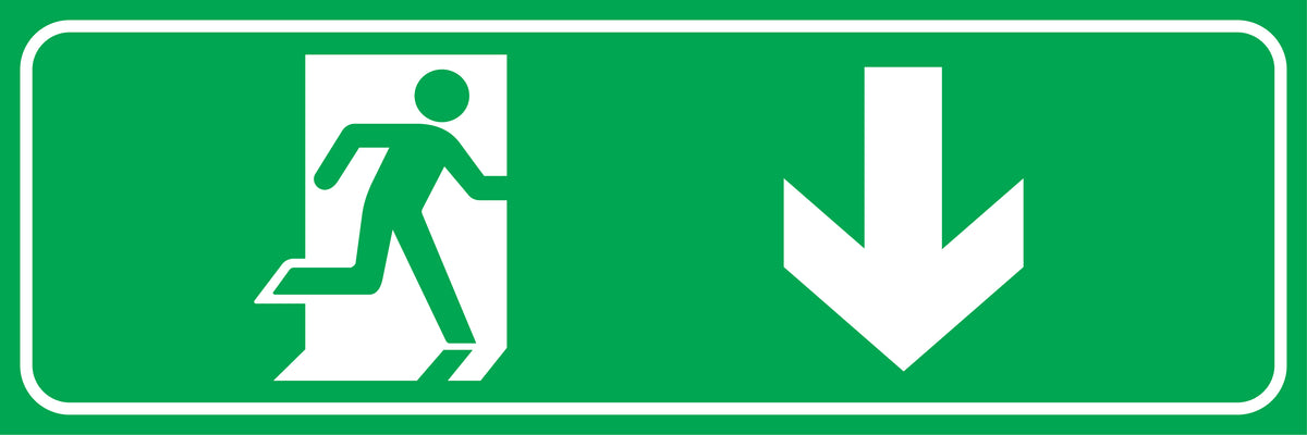 Down Arrow Exit Sign | K2K Signs Australia
