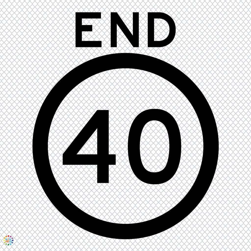 End Speed 40km - Multi Message Temporary Road Traffic Sign | K2K Signs ...