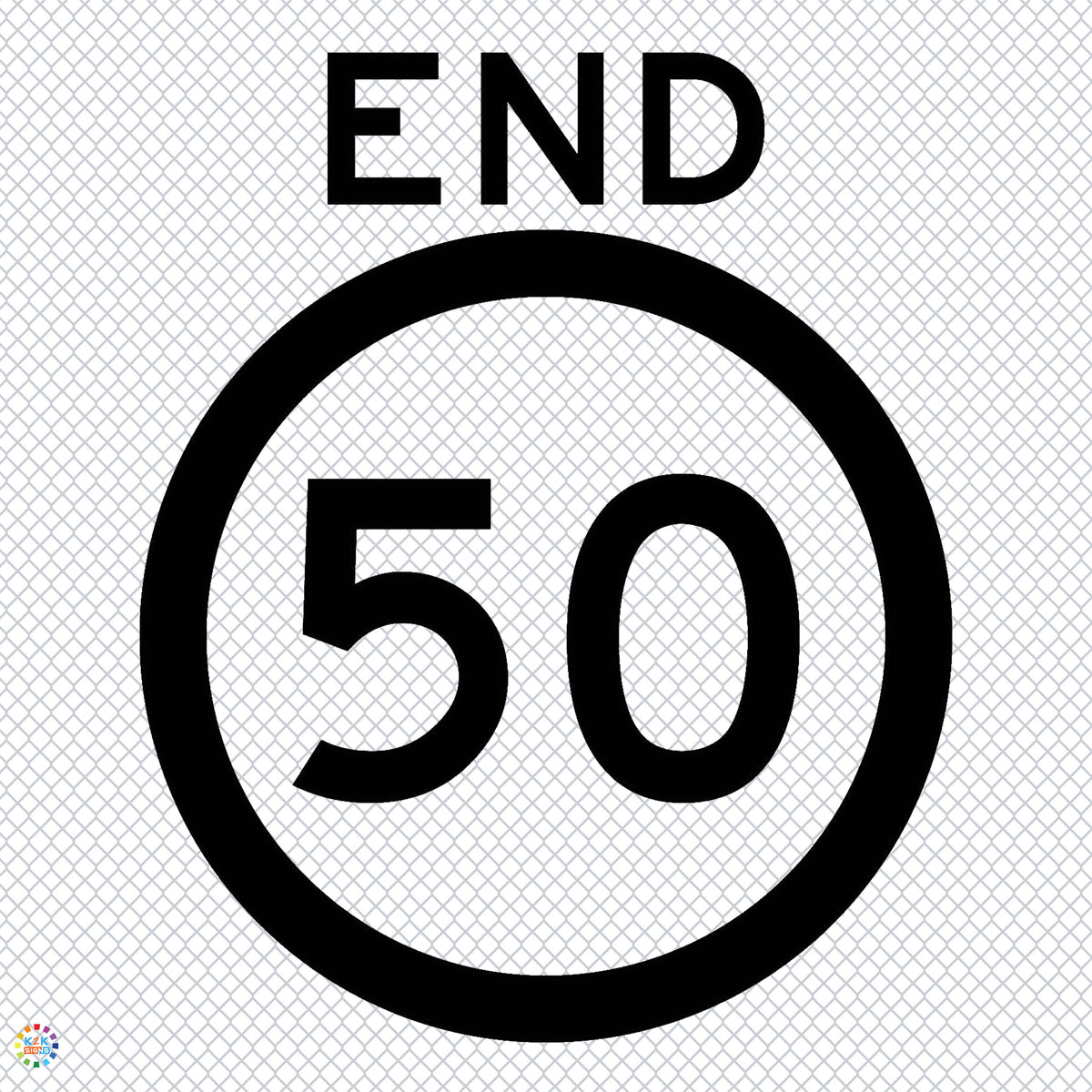 End Speed 50km - Multi Message Temporary Road Traffic Sign | K2K Signs ...