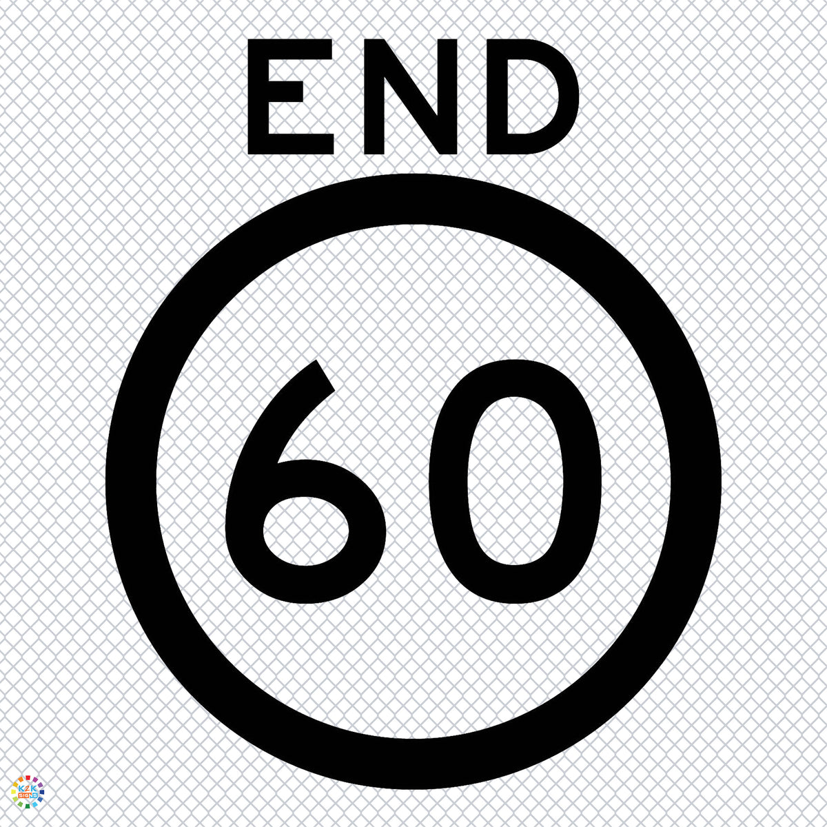 End Speed 60km - Multi Message Temporary Road Traffic Sign | K2K Signs ...