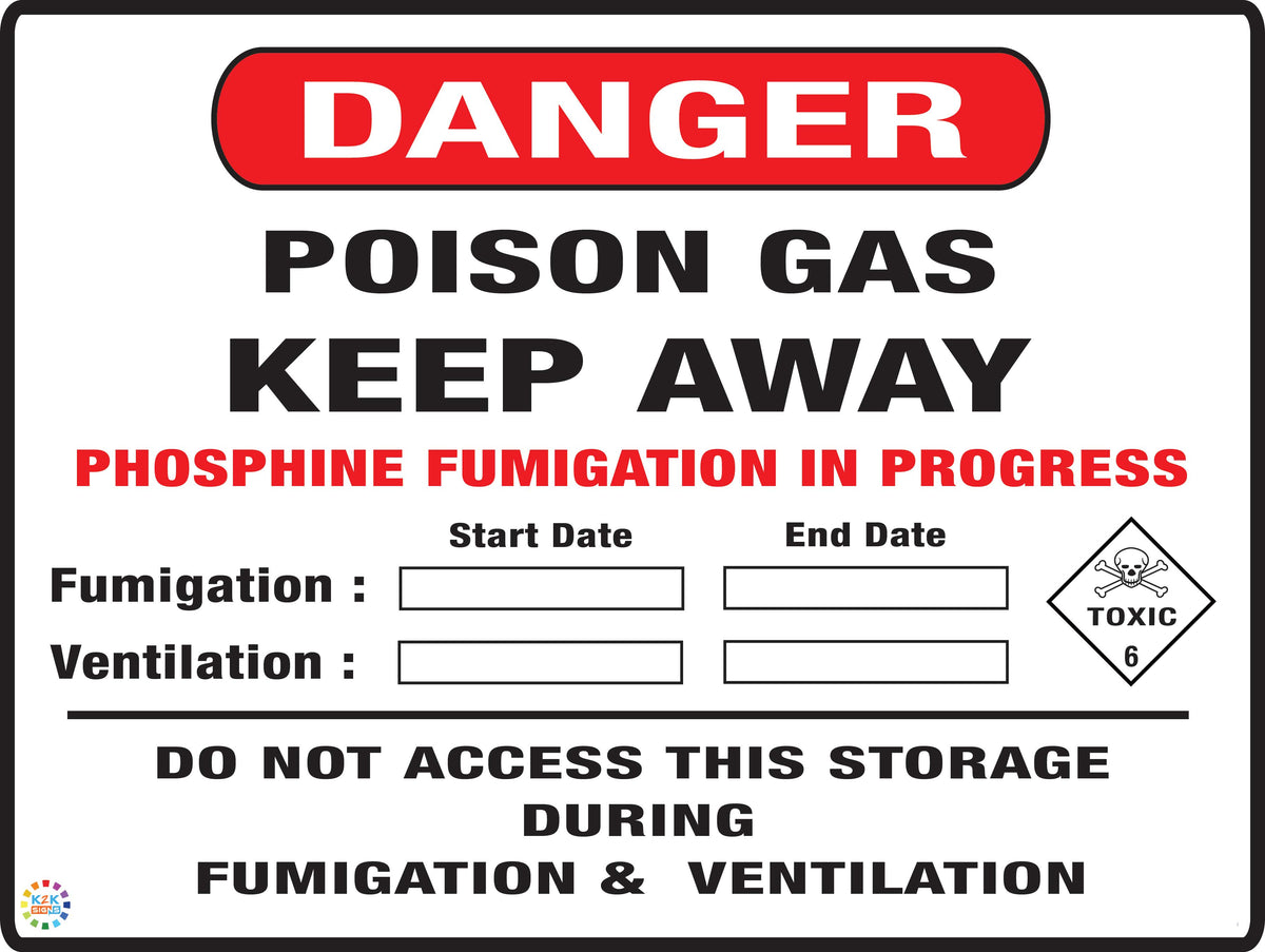 Poison Gas Keep Away Sign | K2K Signs Australia