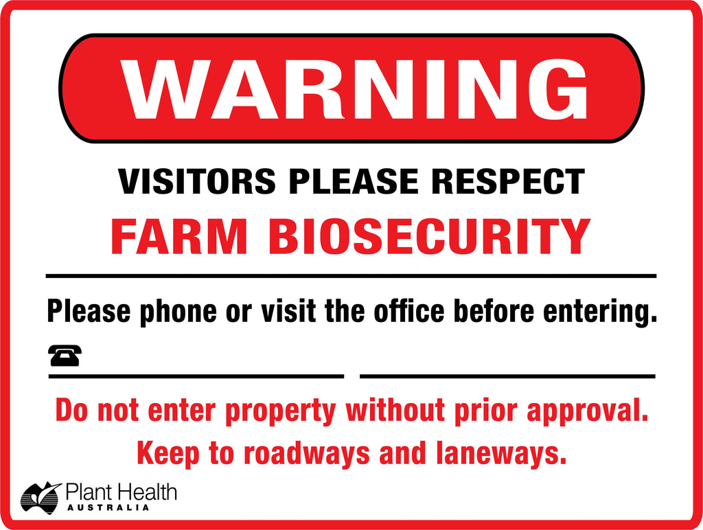 Farm Biosecurity Signs | K2K Signs Australia