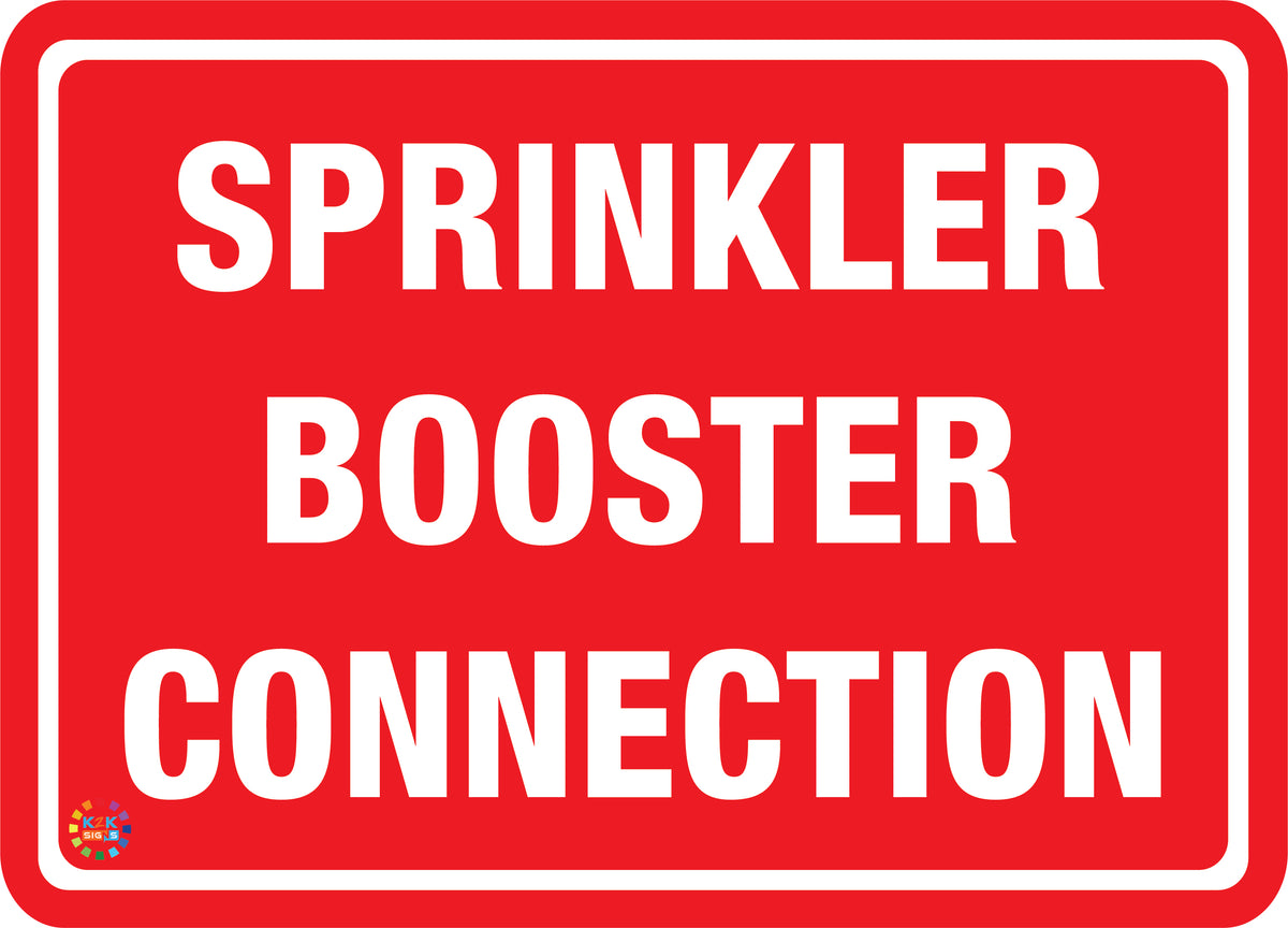 Sprinkler Booster Connection Sign | K2K Signs Australia