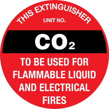 Fire Extinguisher ID Marker CO2 Sign | K2K Signs Australia