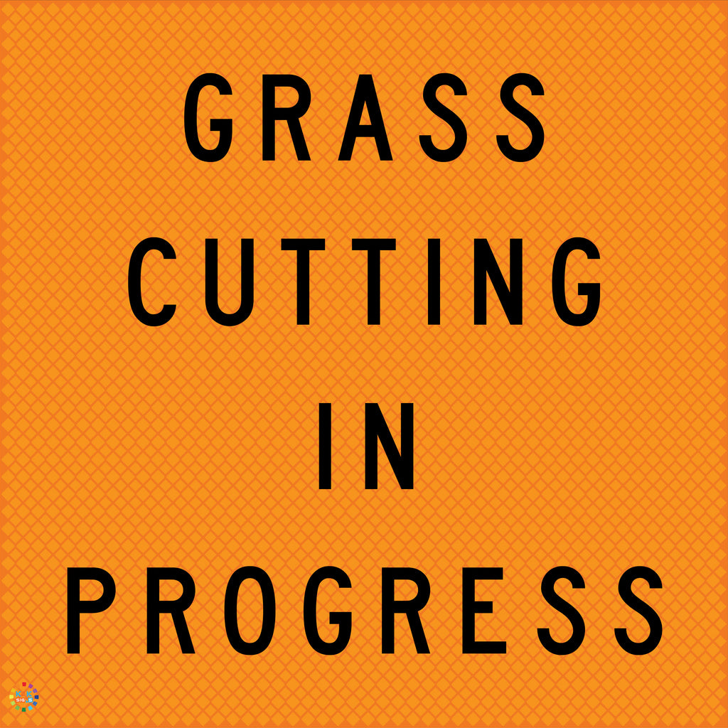 Grass Cutting In Progress - Multi Message Temporary Road Traffic Sign ...