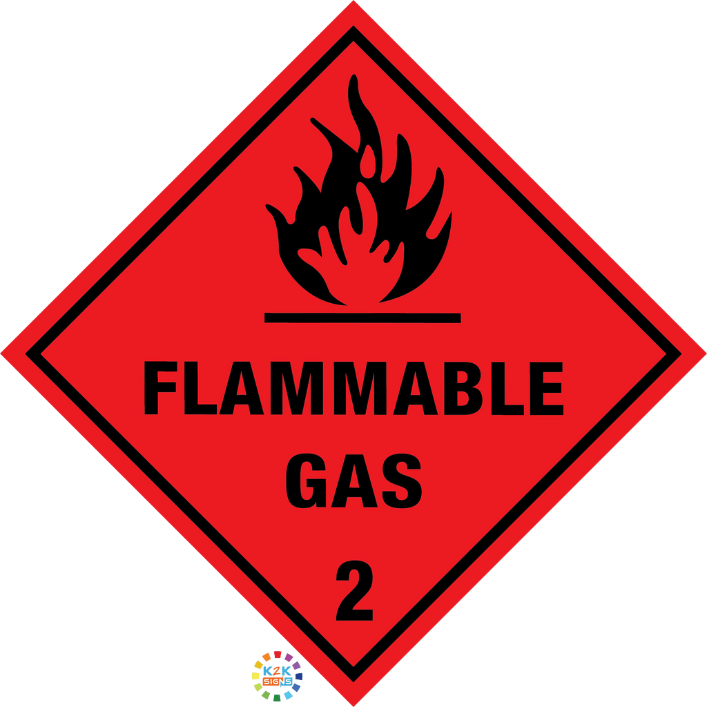 Class 2 Flammable Hazchem Gas – K2K Signs