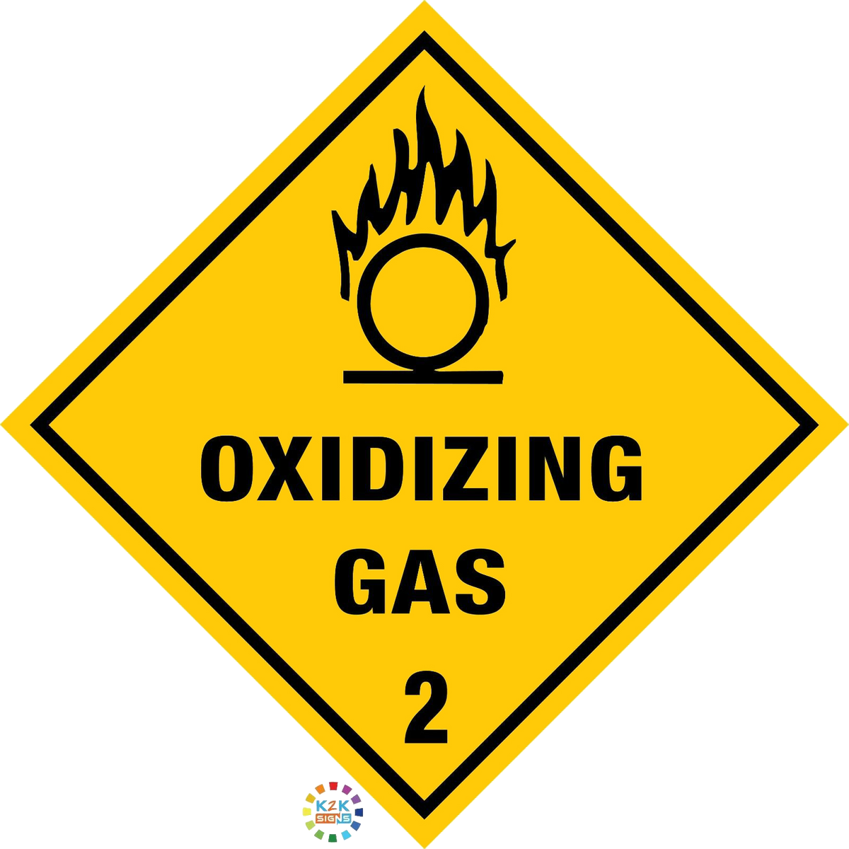 Class 2 Oxidizing Gas Hazchem Sign – K2K Signs