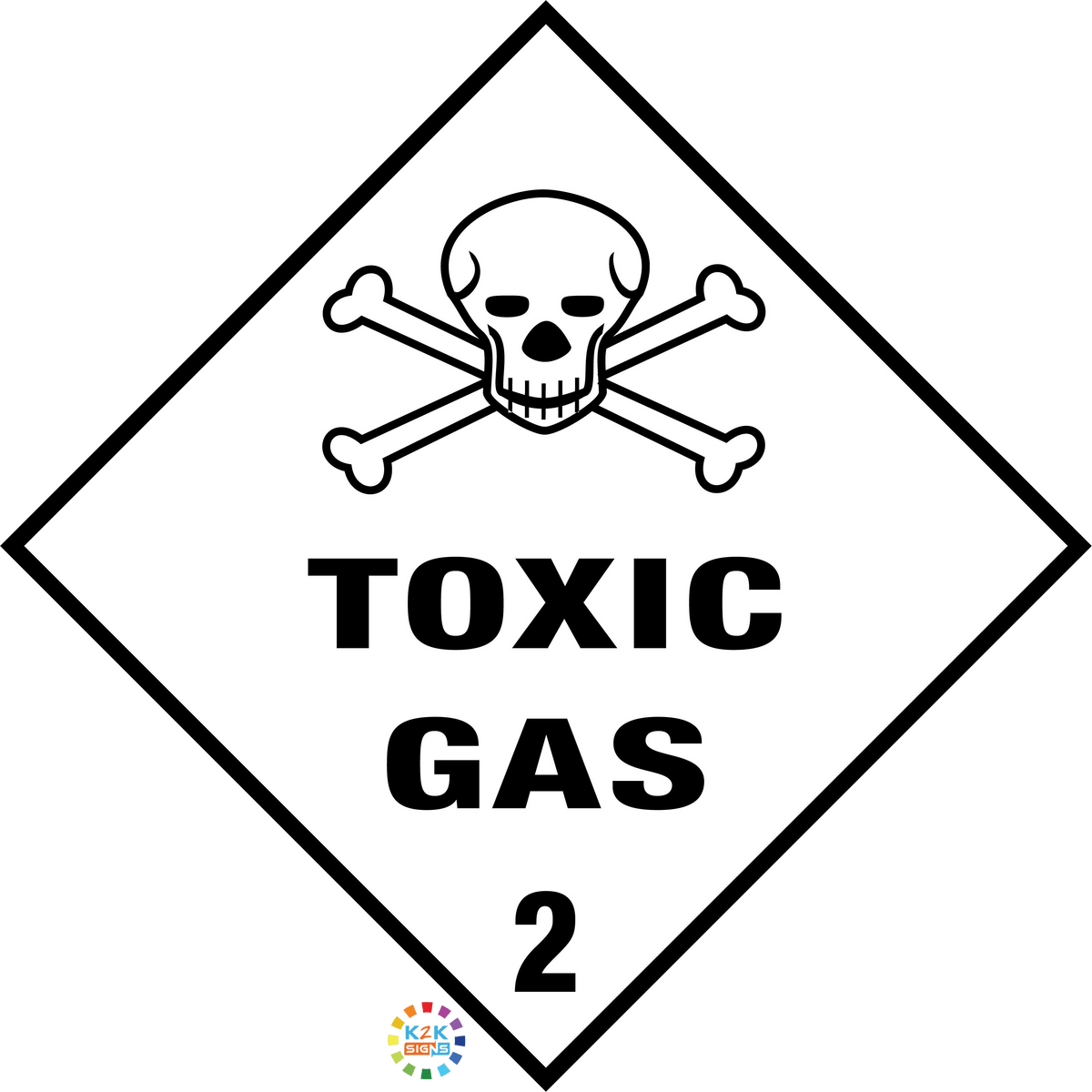 Class 2 Toxic Gas Hazchem Sign – K2K Signs