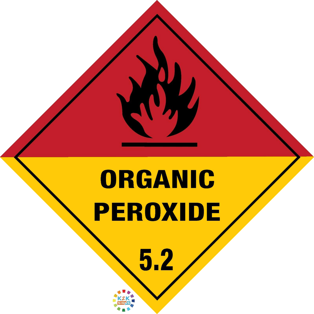 Class 5.2 Organic Peroxide Hazchem Sign – K2K Signs