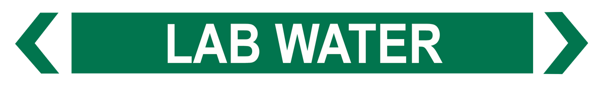 Lab Water - Pipe Marker Sign | K2K Signs Australia