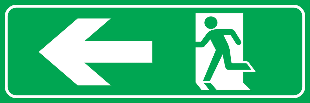 Left Arrow Exit Symbol Sign | K2K Signs Australia