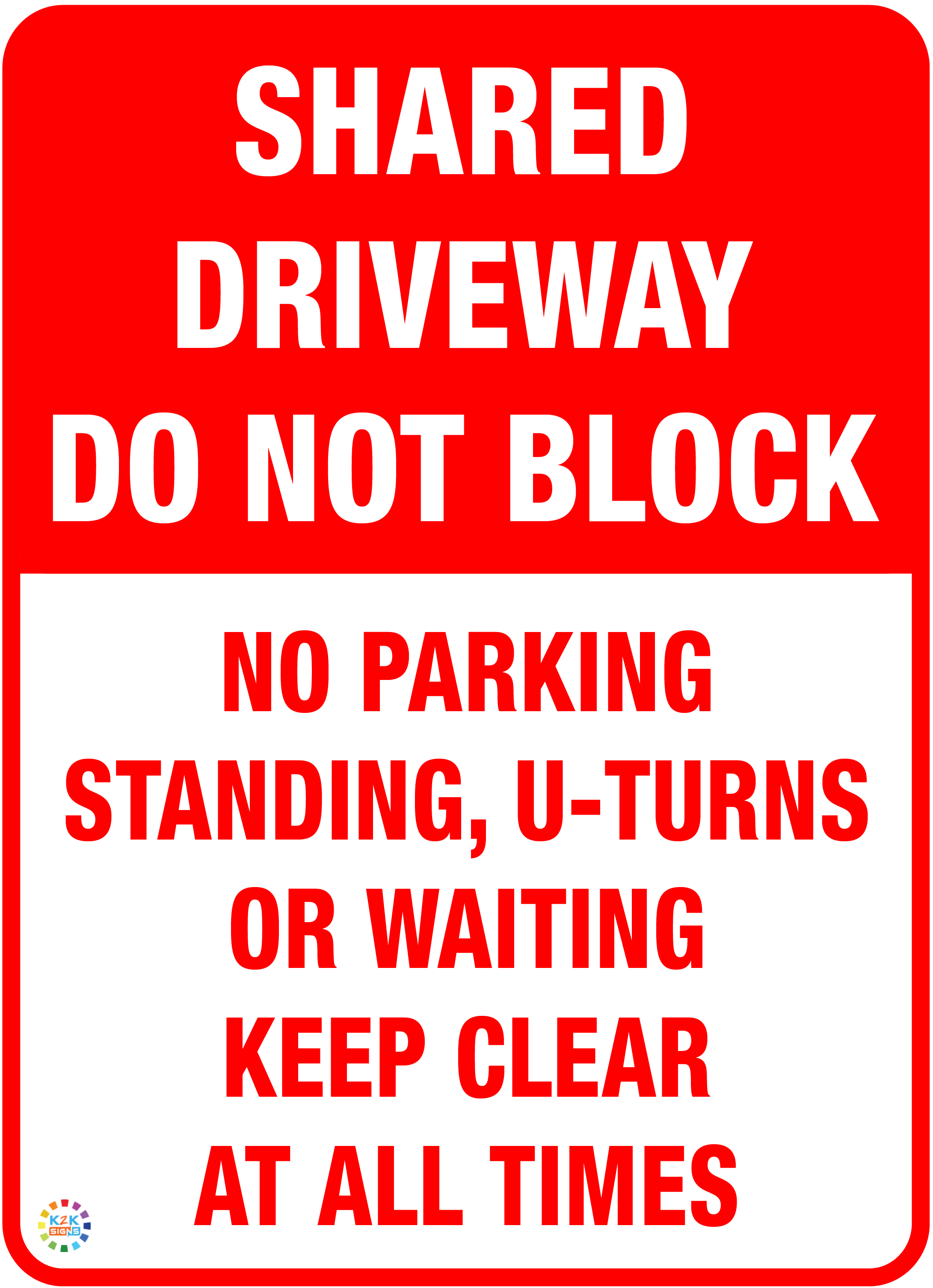 Do Not Block Driveway Sign Please Do Not Block Driveway Sign The
