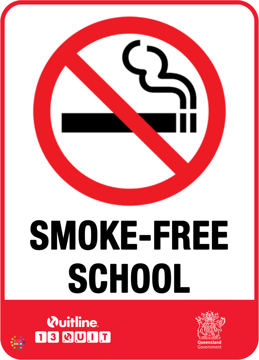 Smoke-Free School Sign | K2K Signs Australia