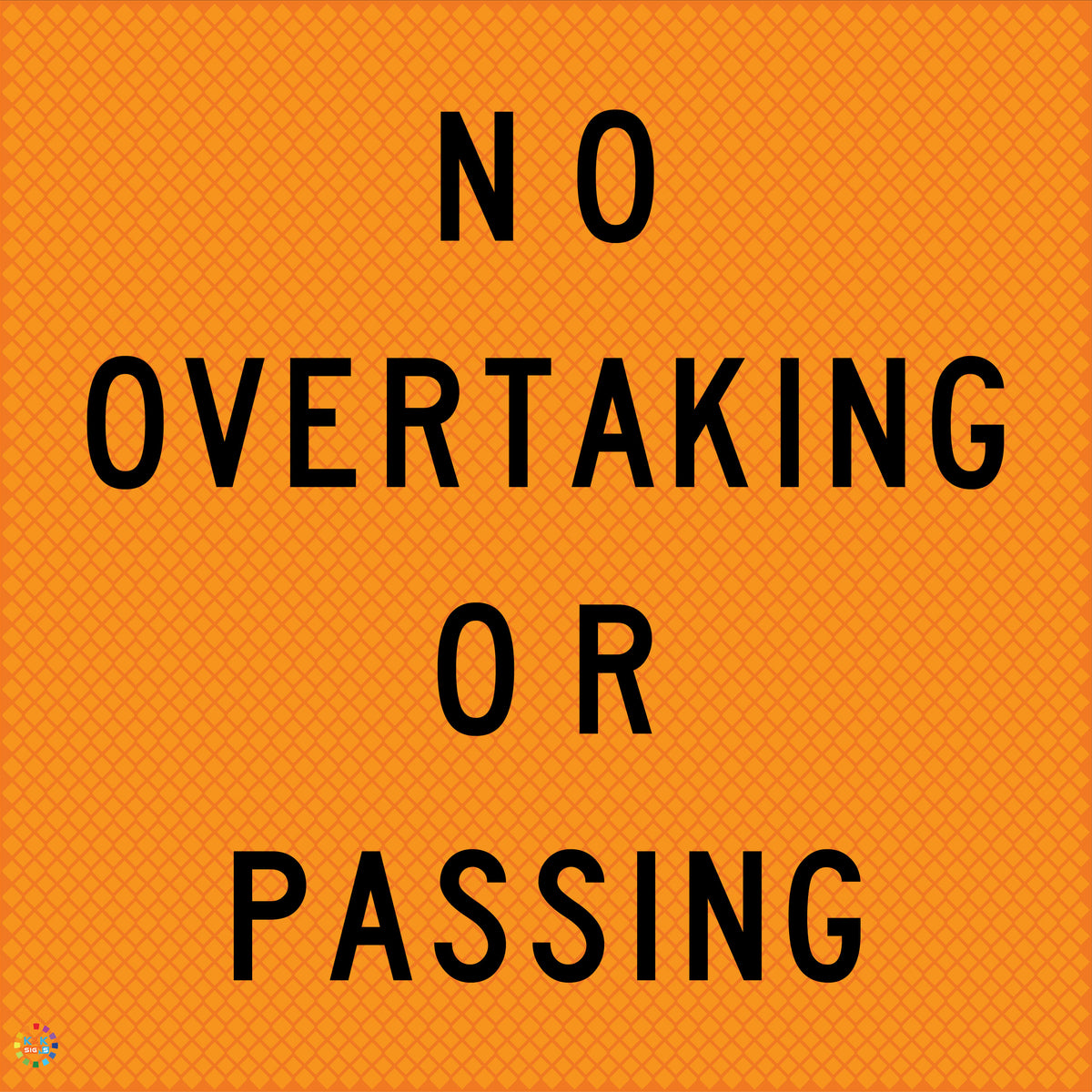 No Overtaking Or Passing - Multi Message Temporary Road Traffic Sign ...