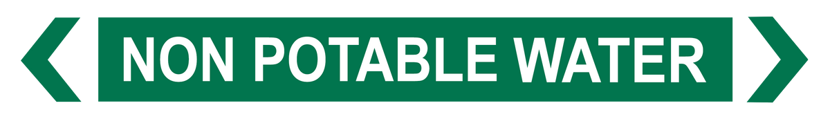 Non Potable Water - Pipe Marker Sign | K2K Signs Australia