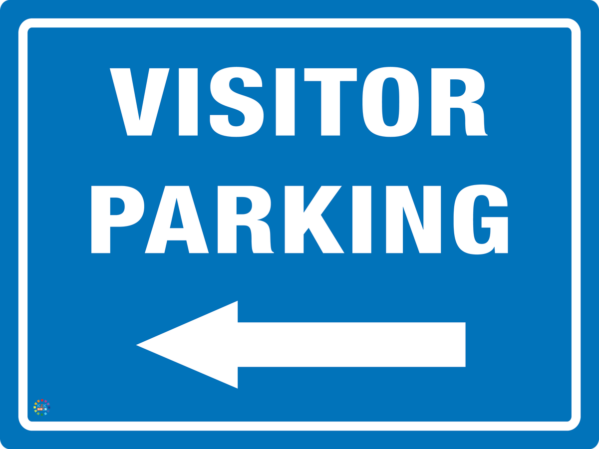 Visitor Parking (Left Arrow) | K2K Signs Australia