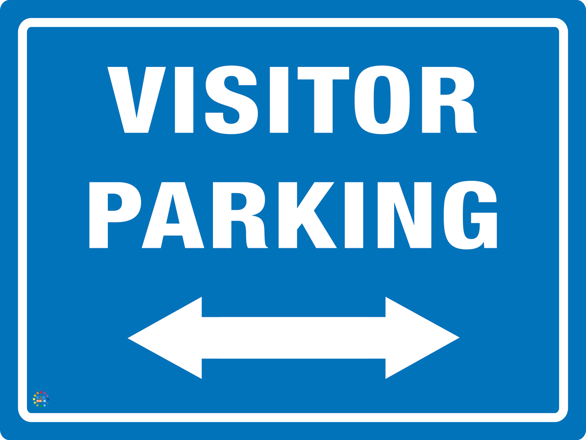 Visitor Parking (Two Way Arrow) | K2K Signs Australia