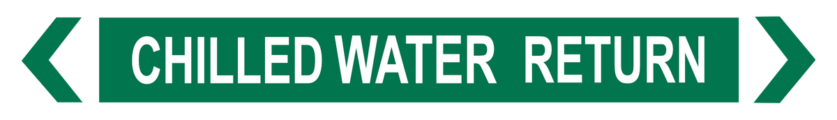 Chilled Water Return - Pipe Marker – K2K Signs