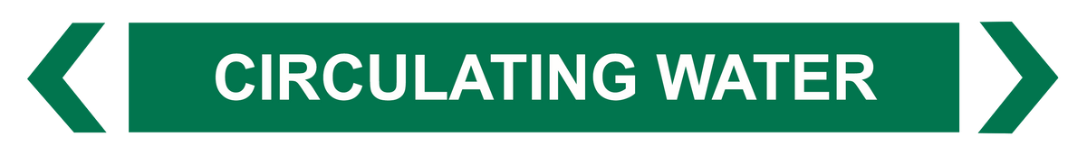 Circulating Water - Pipe Marker Labels – K2K Signs