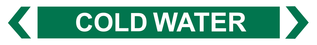 Cold Water - Pipe Marker – K2K Signs